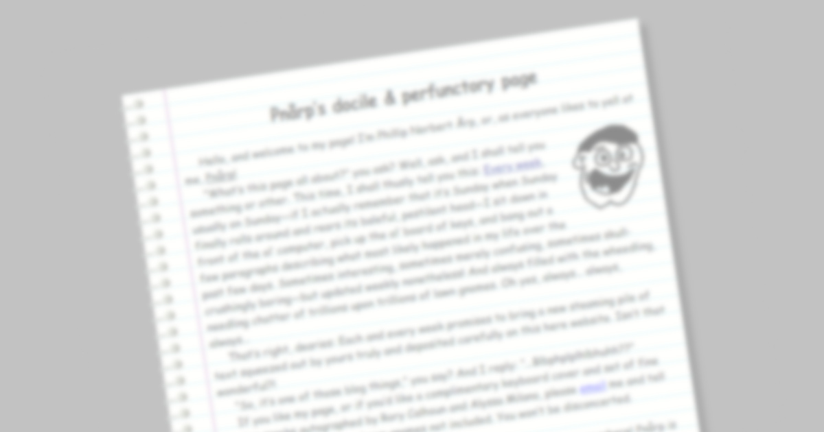 Pnårp’s docile & perfunctory page